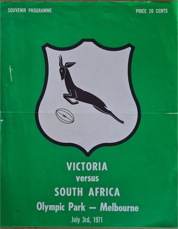 Michael Fahey - Sports Memorabilia Australia - Rugby Union-Tour prog ...